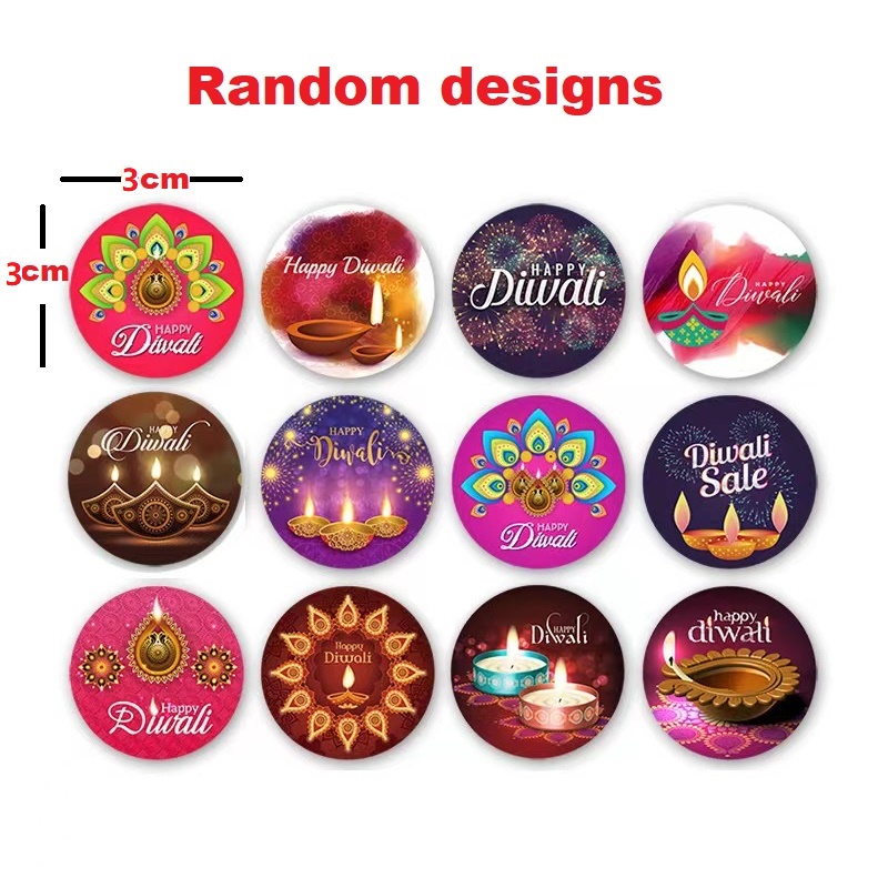 Deepavali Decor Sticker Diwali Diyas Gift Stickers | Shopee Malaysia