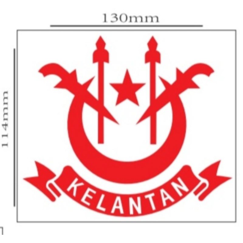 kelantan logo sticker car sticker motorcycle waterpoof pvc stickers ...