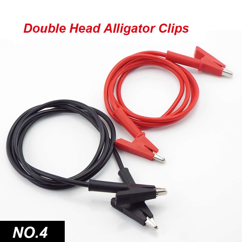 DIY Electric Testing Crocodile Clips Dual Alligator Clip 4mm Banana ...