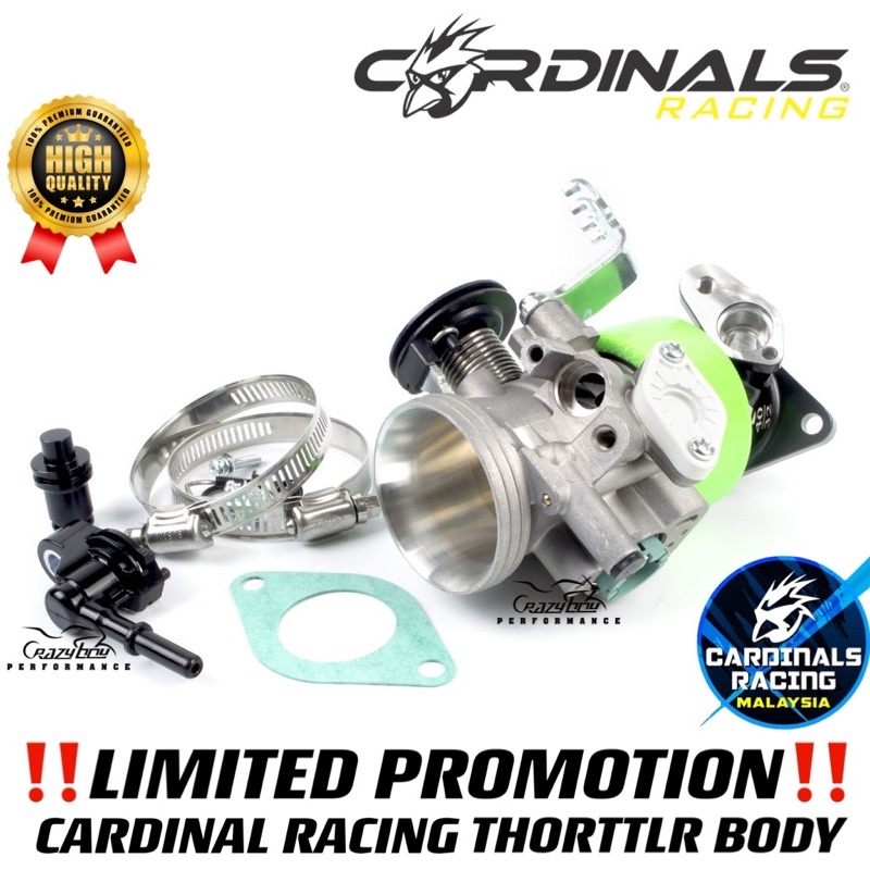 ‼️LIMITED PROMOTION‼️CARDINALS RACING THROTTLE BODY Y15ZR V1 V2 32MM ...