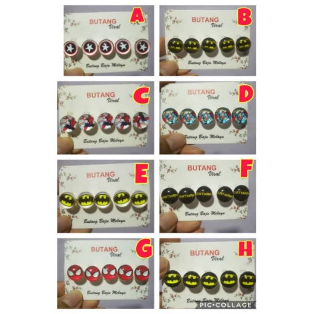 butang baju melayu superhero glass resin | Shopee Malaysia