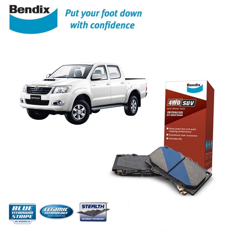 Bendix DB1739/4WD Front Bendix Pad - Toyota Hilux KUN25/ | Shopee Malaysia