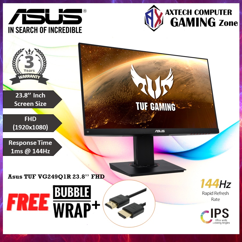 ASUS TUF VG249Q 23.8" FHD Gaming Monitor ( HDMI, DisplayPort, VGA, 3 ...