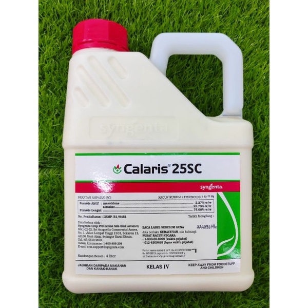 Calaris 25sc 4liter Syngenta / rumput jagung / rumput sambau | Shopee ...