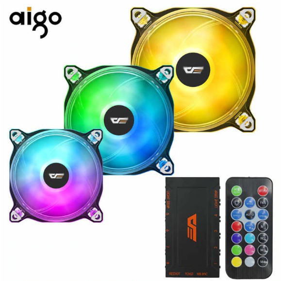 AIGO CF8 PRO 3 IN 1/SINGLE PACK RGB FAN CHASSIS | Shopee Malaysia