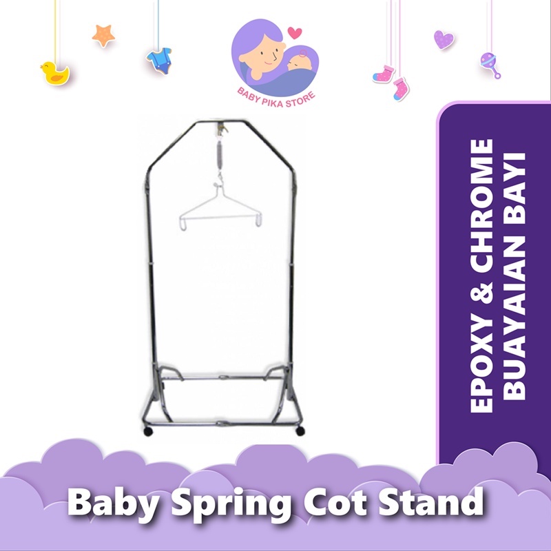 Baby Spring Cot Stand 298 (Epoxy) & 300(Chrome) / Buaian Bayi [READY ...