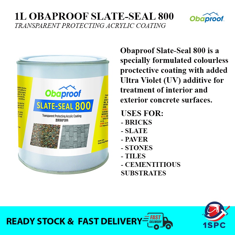 1L Obaproof Slate-Seal 800 Transparent Protecting Acrylic Coating For ...