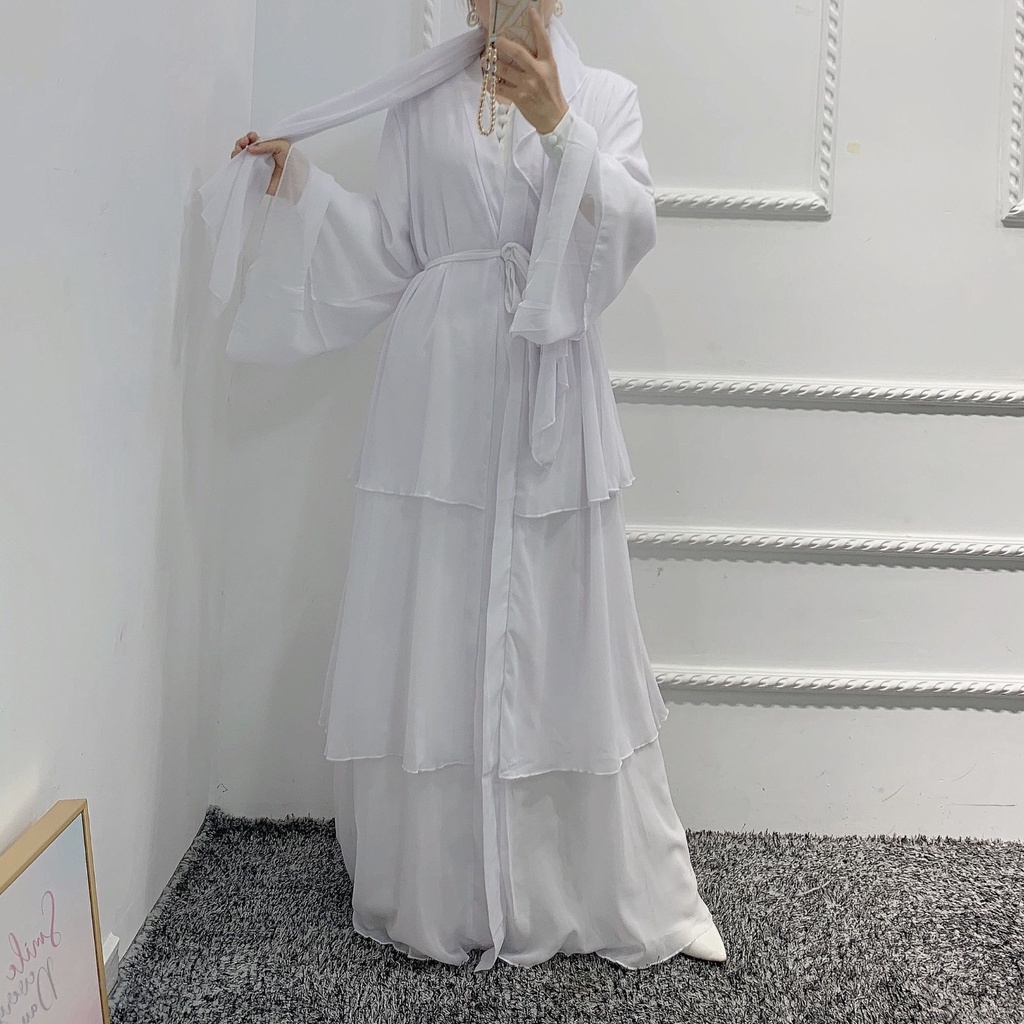 Eid Rama Fashion Muslim Jubah Dubai Abaya Chiffon Fashion Cardigan ...
