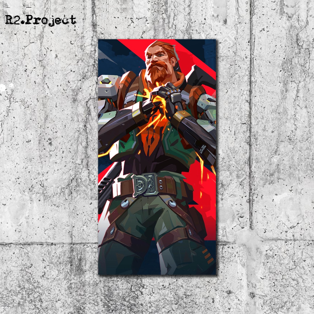 KAYU HIASAN DINDING Valorant Wooden Poster Wall Hanging [15X30] Wall ...