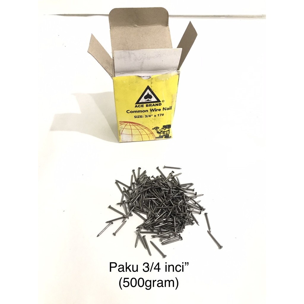 Paku Siling /Paku 3/4'' (500GRAM) /Wood Nail (READY STOCK) | Shopee ...