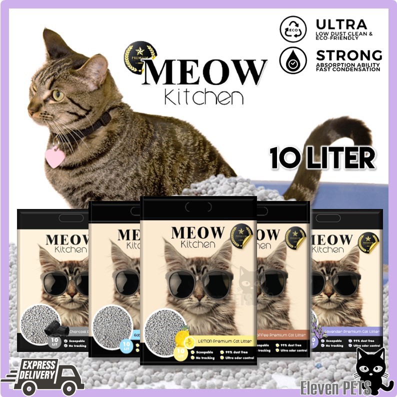 Meow Kitchen Meow IT Bentonite Cat Litter 10L - Pasir Kucing Wangi ...