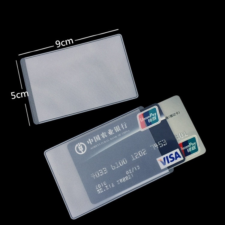 5 pcs/set Transparent Credit Card Cover PVC Men Women Protect Bus ...