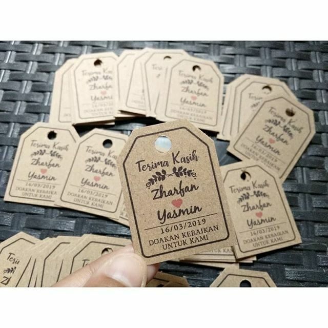 mini tag wedding kahwin 50pcs doorgift tag gift tag | Shopee Malaysia