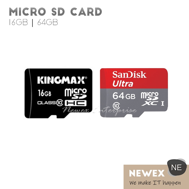 Sandisk Ultra 64GB | Kingmax Class 10 Micro SD Memory Card 16GB Micro SD Card Memory card ...