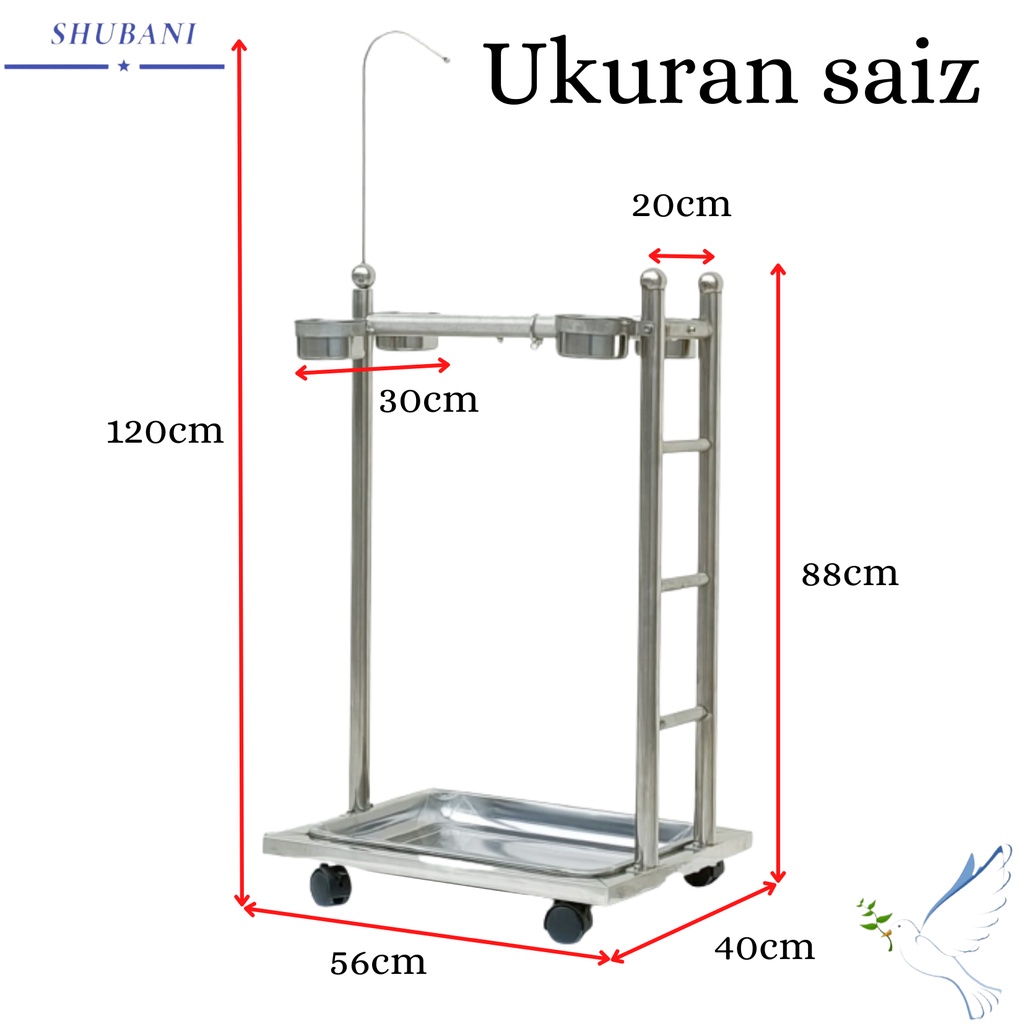 🔥Ready Stock🔥stainless steel parrot stand set | Shopee Malaysia