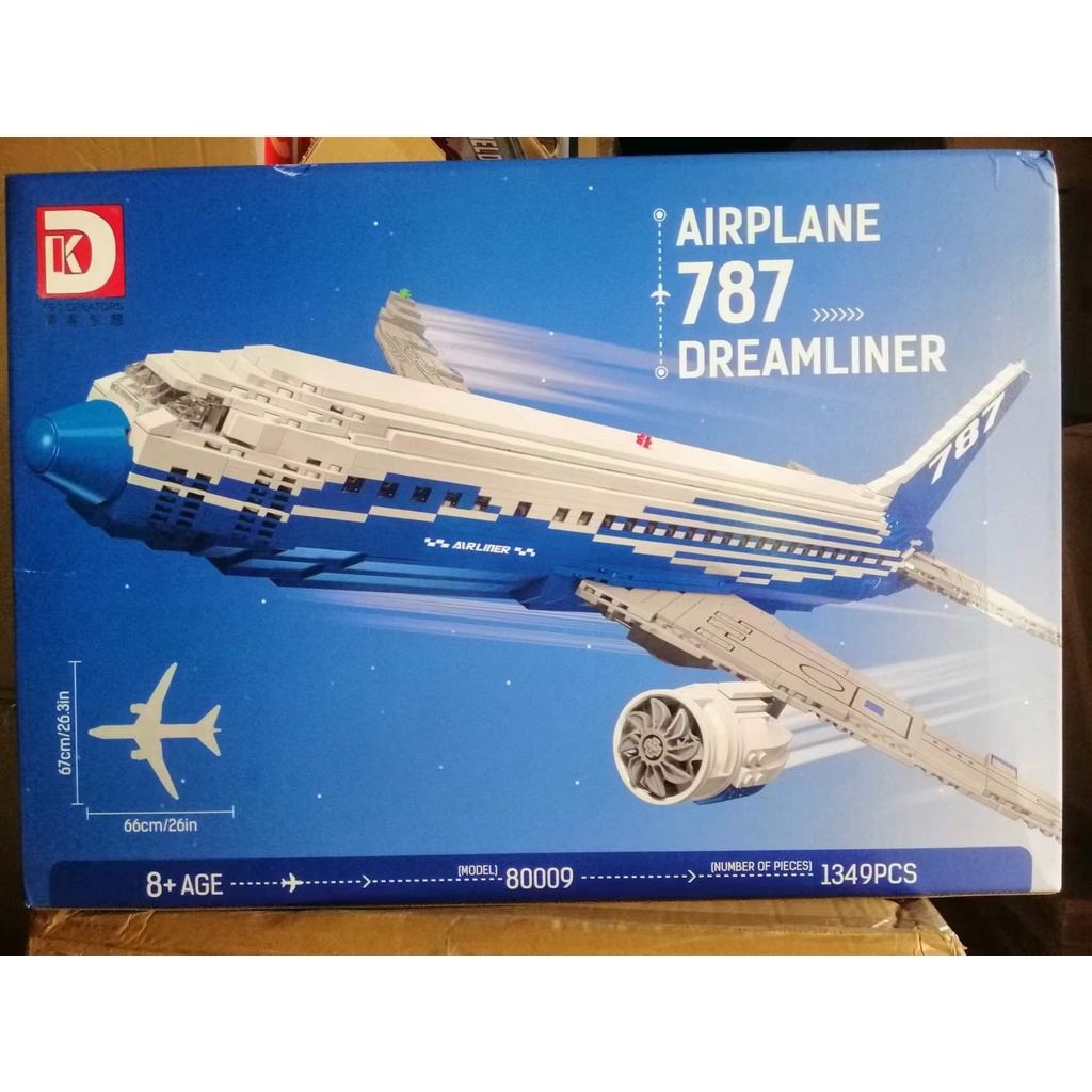 Airplane Model Assembly Toy 80009 The Boeing 787 Airliner Dreamliner ...