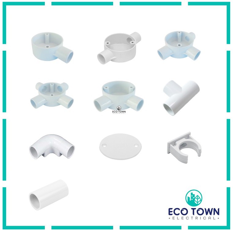 PVC Conduit Pipe Fitting Accessories 20mm / 25mm | Shopee Malaysia
