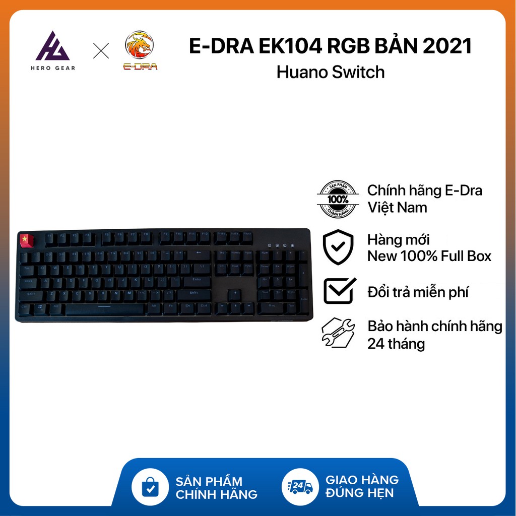 Edra EK3104 RGB mechanical keyboard Version 2021 - Huano Switch - USB ...