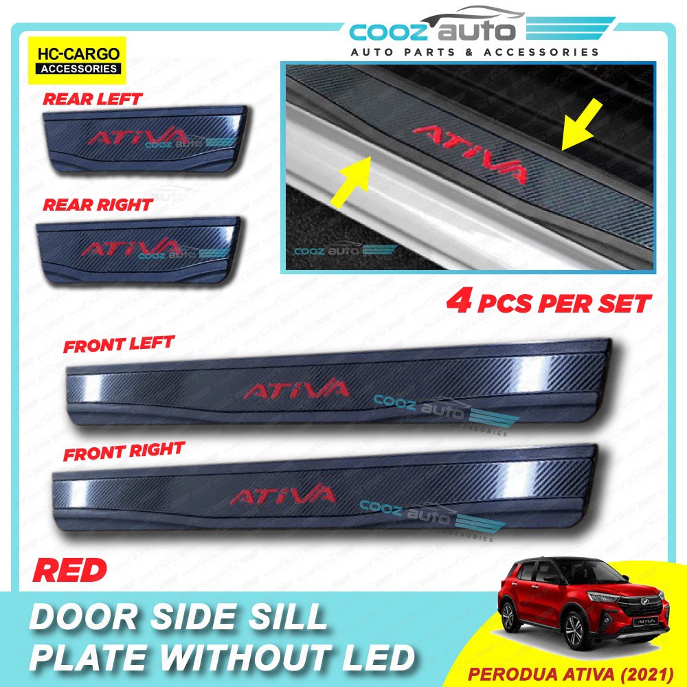 Perodua Ativa HC Cargo Carbon Without LED Red Door Side Sill Step ...