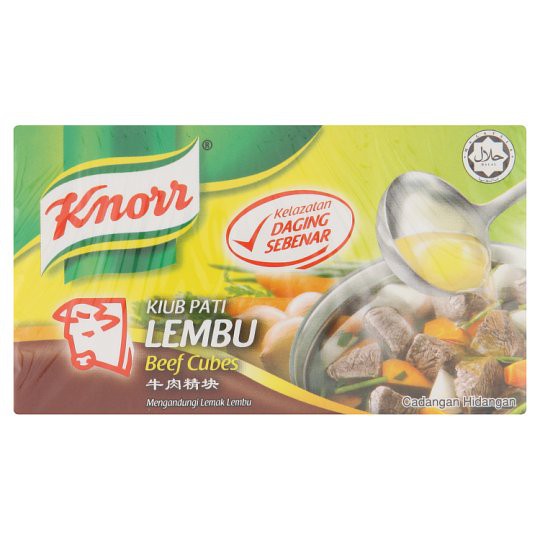 Knorr Beef Cubes 6 Cubes (kiub Pati Lambu, Daging Sebenar) 60g | Shopee ...