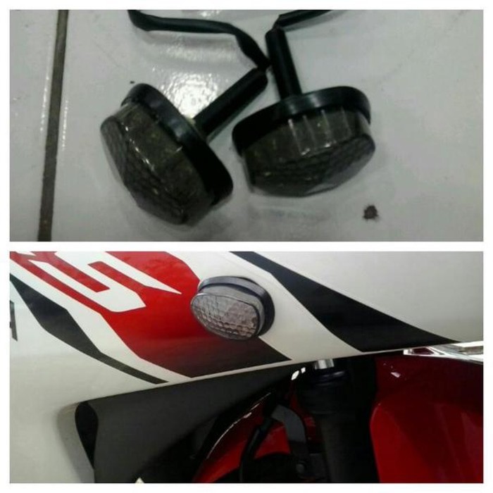 (PACKAGE) R25 round oval attached led turn signals | Front turn signal ...