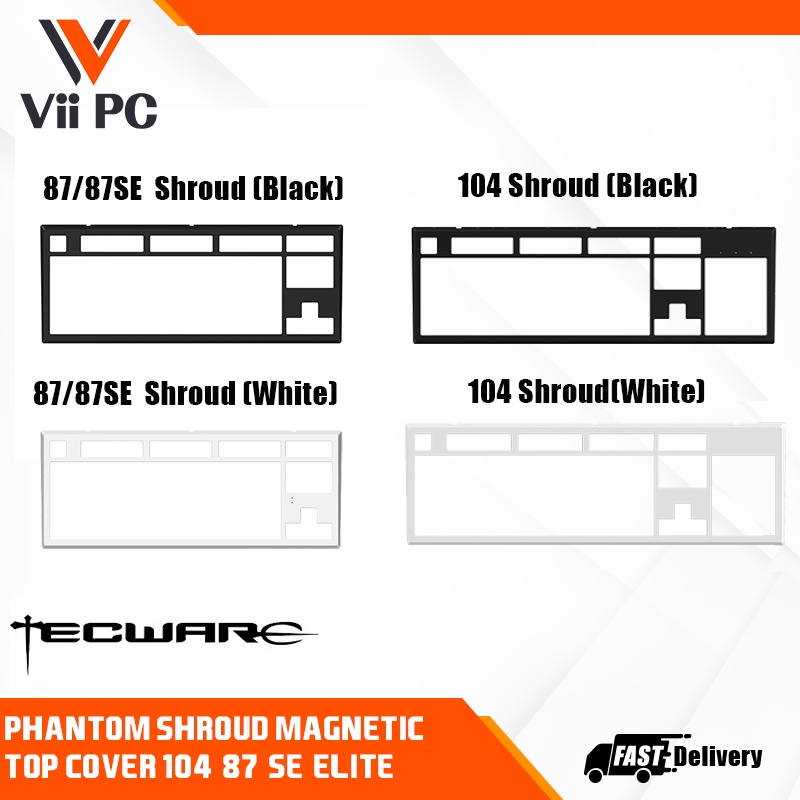 Tecware Phantom Shroud Magnetic Top Cover 104/87/SE/Elite Full/TKL ...