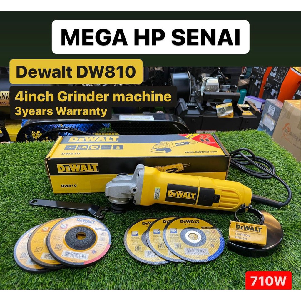 DEWALT DW810 4" Angle Grinder 710W + Free Original Dewalt Cutting Disc ...