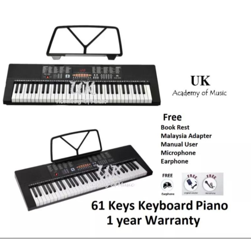 YM-288 YONGMEI 61 Keys Digital Piano Electronic Keyboard Package 61 ...