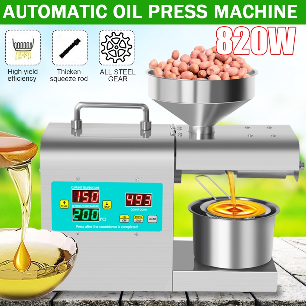 220W Temperature Control Sesame Oil Peanut Butter Extractor Stainless ...