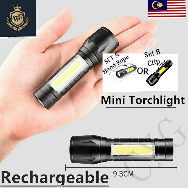 🔥NEW🔥 🔥 CREE Q5 LED Light Flashlight 3 Mode + Zoom In Out USB ...