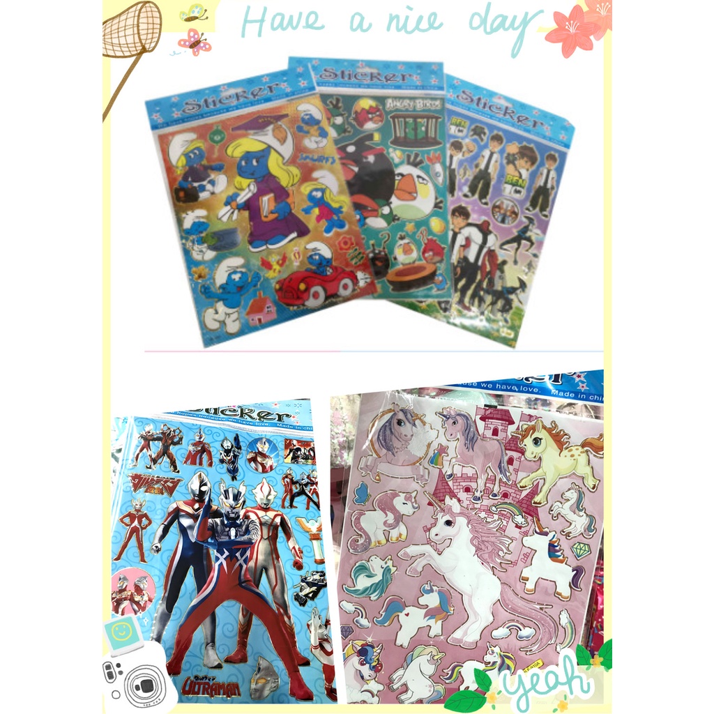 2D Cartoon Sticker for Kids Stiker Kanak Kanak 2D卡通儿童贴纸 粘纸 小孩贴子 粘纸 kid ...