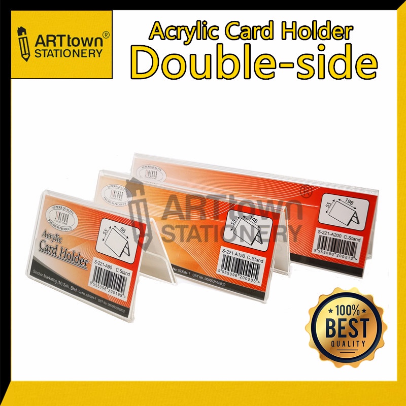 ACRYLIC CARD HOLDER / CLEAR ACRYLIC SIGN DISPLAY STAND TABLE NAME PRICE ...