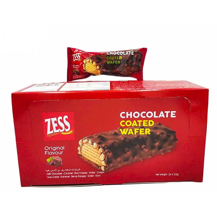 24 Packs Zess Chocolate Coated Wafer Original 20g Each (LOCAL READY ...