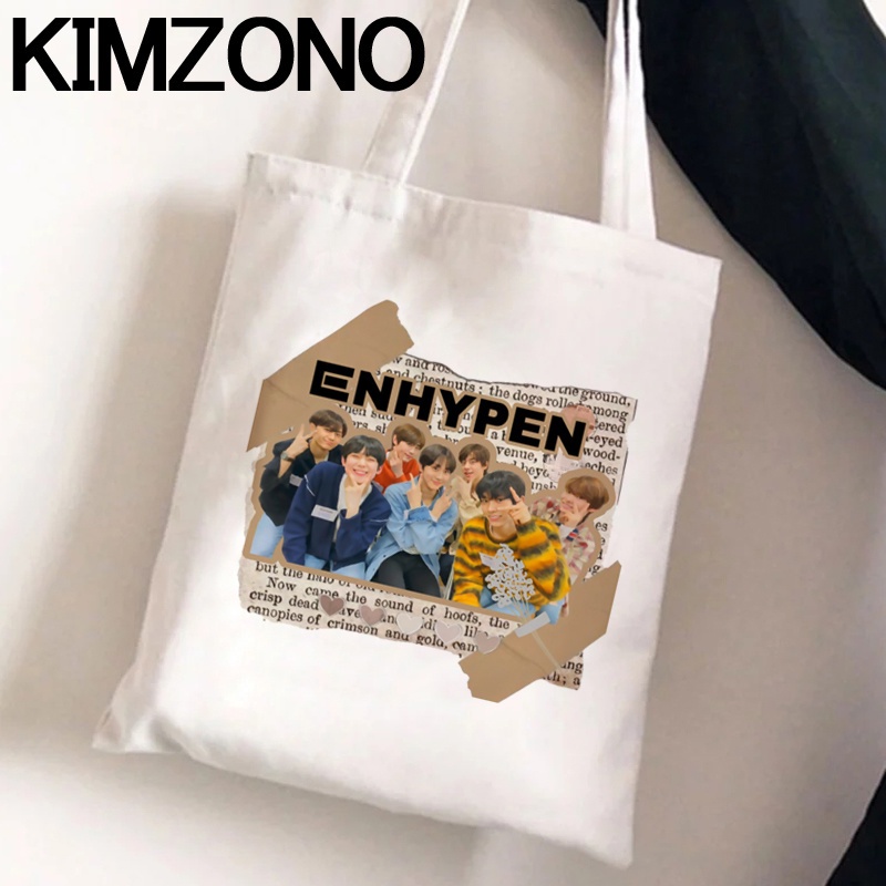 Enhypen shopping bag handbag bolsas de tela grocery reusable bolso ...