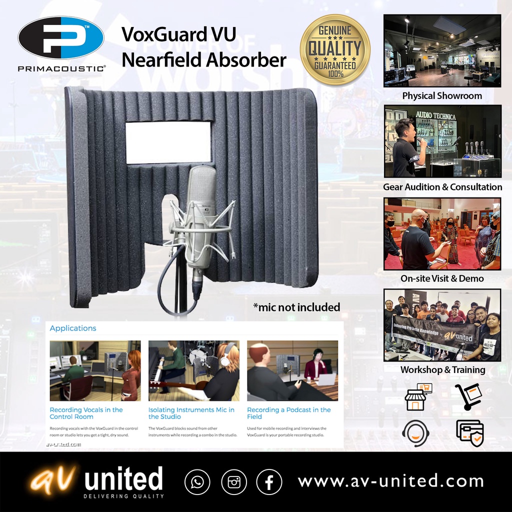 Primacoustic VoxGuard VU Nearfield Absorber for Studio Recording ...