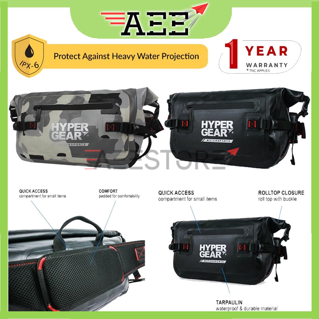 (Original) Hypergear Waist Pouch Motorsports - Large V2 ( Waterproof ...