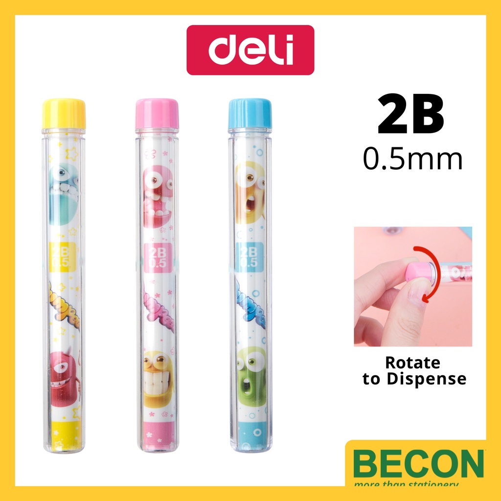 Deli EU67200 Mehanical Pencil Lead 2B 0.5mm x 90mm | Shopee Malaysia