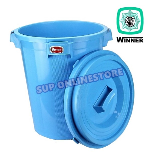 [64L / 88L / 130L] Plastic Water Pail With Cover / Water Storage / Tong ...