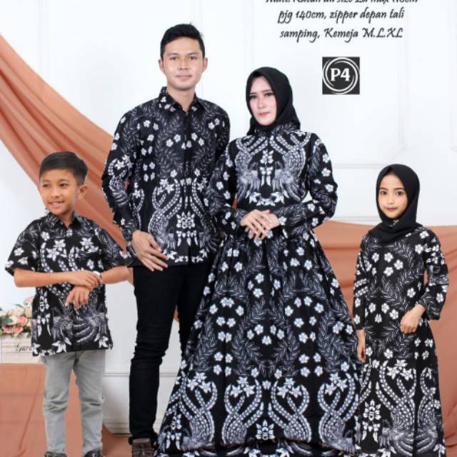 Latest modern Family batik couple batik set couple batik Family gamis ...