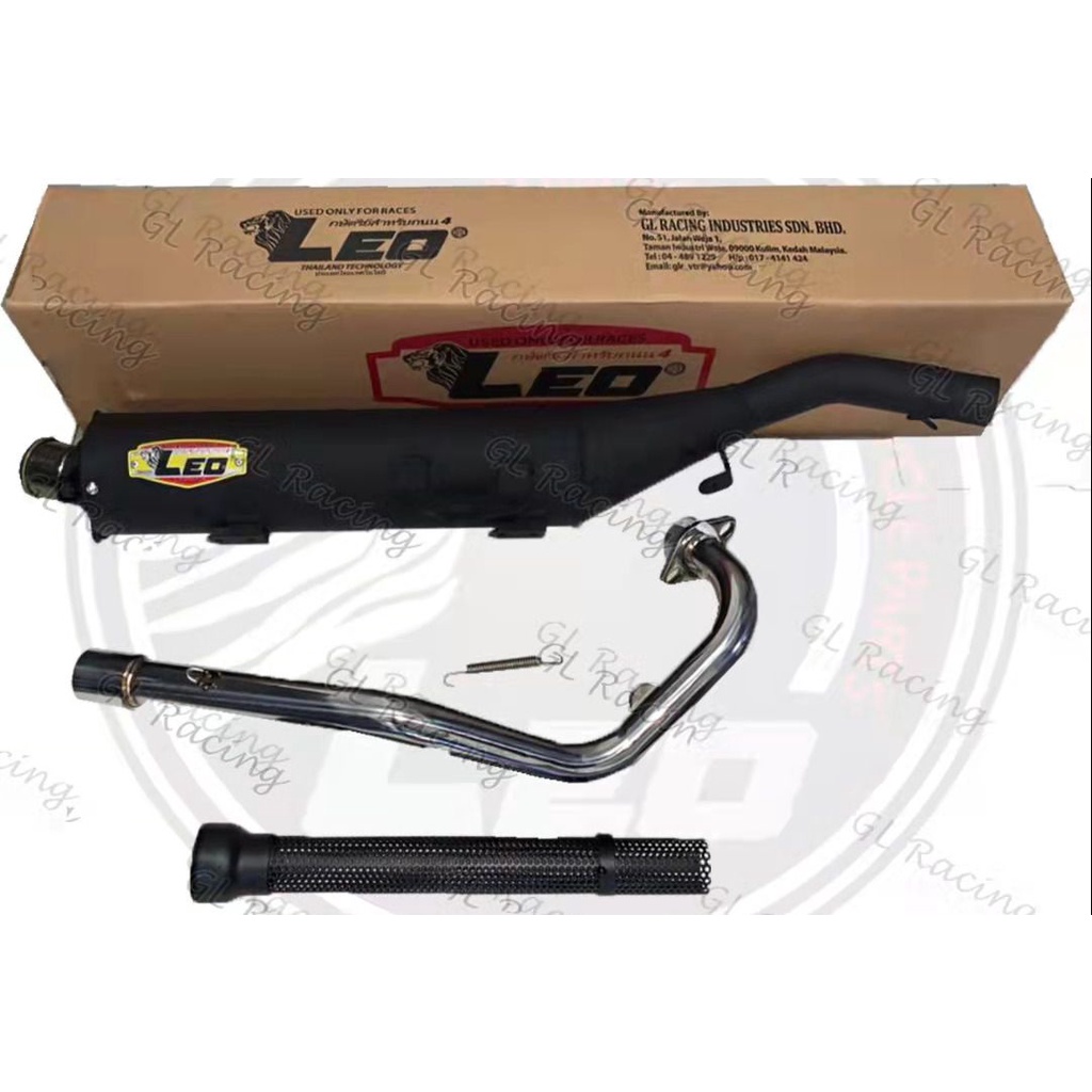 LEO RACING Y15 V1 / V2 STANDARD CUTTING EXHAUST EKZOS 32MM | Shopee ...