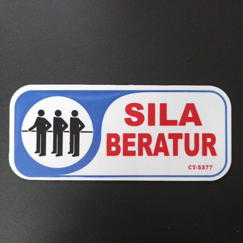 PAPAN KENYATAAN (SILA BERATUR)/SIGNAGE PLATE | Shopee Malaysia