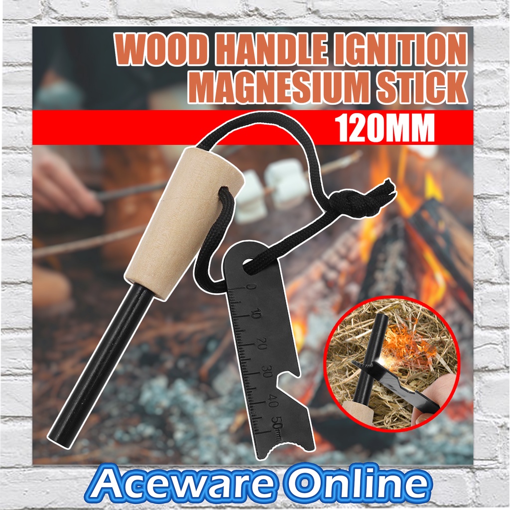 Fire Starter Ferro Rod Fire Steel Ferrocerium Batu Api Lighter Ignition ...