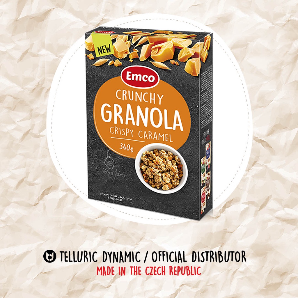 Emco Premium Crunchy Granola - Crispy Caramel 340gm SKU#918639 | Shopee ...