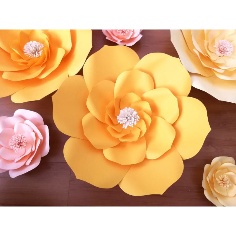 Paper Flower Wall Decor Wedding Birthday Backdrop Deco Bunga Hiasan ...
