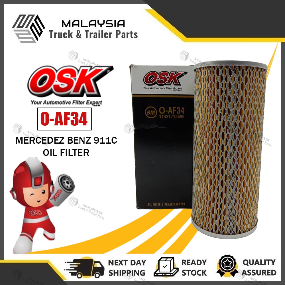 OSK O-AF34 Oil Filter Mercedes Benz / BMW (911C, E32) | Shopee Malaysia