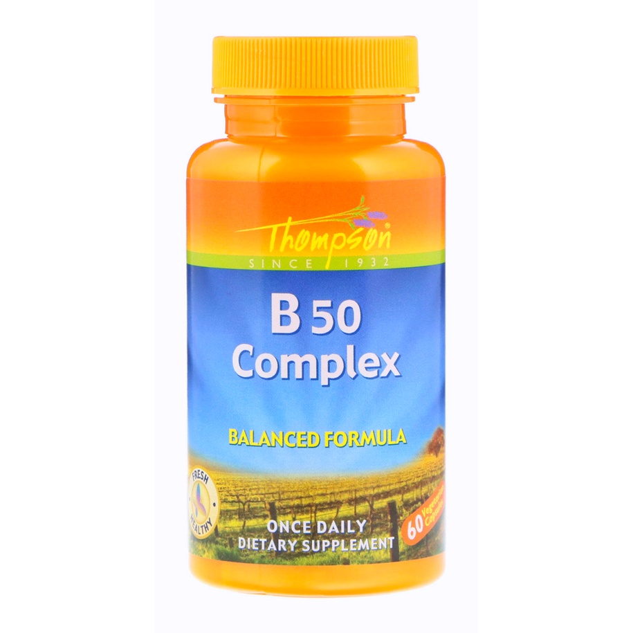 Thompson, B50 Complex 60 Capsules (metabolize proteins, fats, and ...