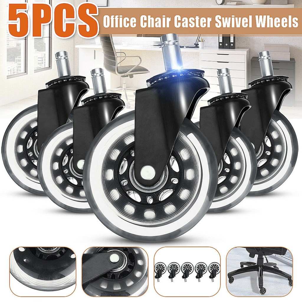 5pcs Office Chair Caster Wheel Caster Roller Wheel Set Of 5 Universal ...