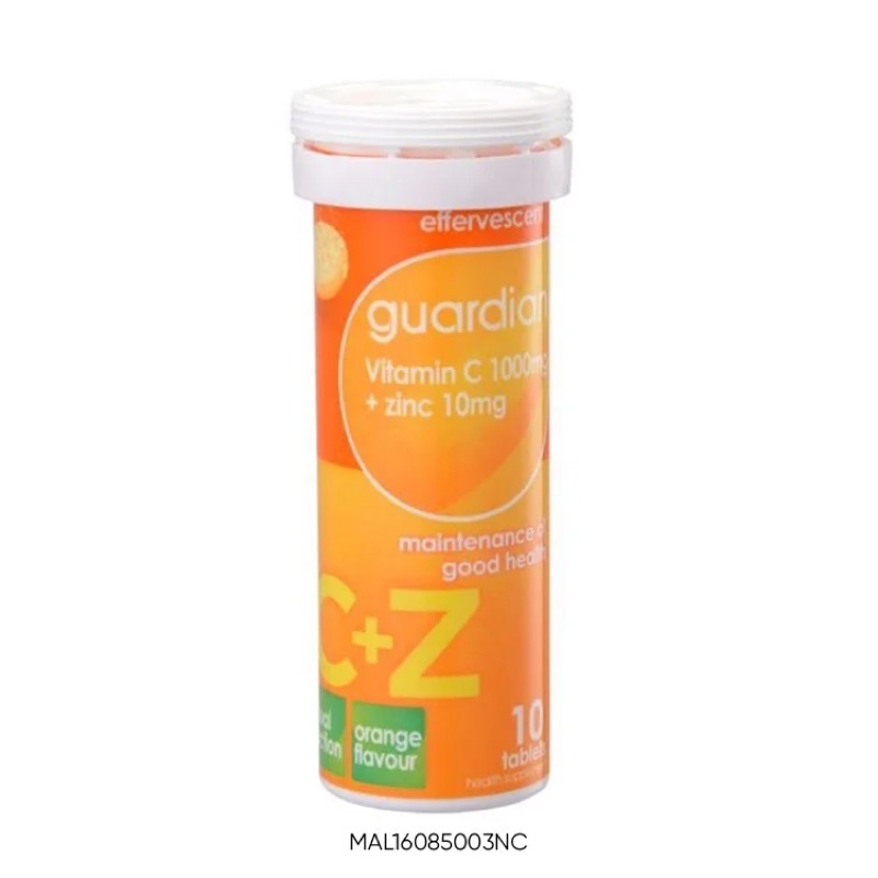 Guardian Effervescent Vitamin C 1000mg + Zinc 10mg 30’s EXP: 2027 ...