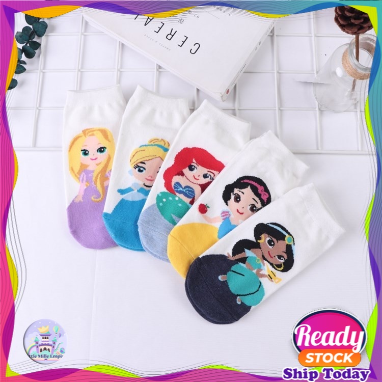Disney Student Sock Girl socks Cotton Baby Princess Socks Mermaid ...