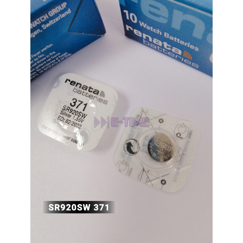 RENATA ORIGINAL BATTERY SR920SW (SWISS MADE) SILVER OXIDE SR920 371 ...